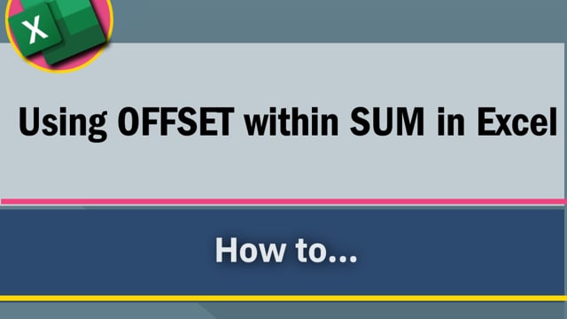 Using Offset Within Sum In Excel Computer Tutoring