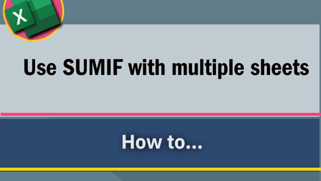 SUMIF Across Multiple Sheets in Excel | Computer Tutoring SUMIF Across Multiple Sheets in Excel | Computer Tutoring