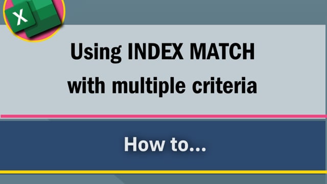 Using INDEX MATCH with Multiple Criteria in Excel | Computer Tutoring