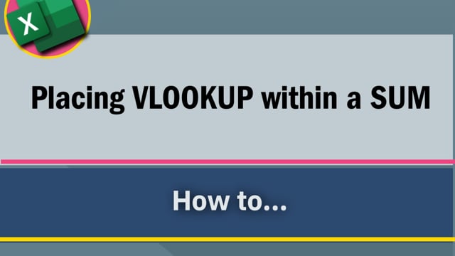 Using Vlookup With Sum In Excel Computer Tutoring