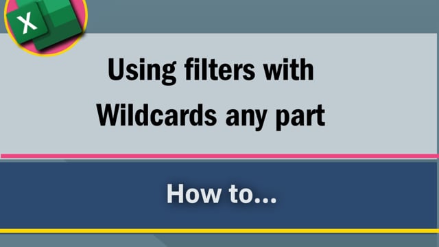 Using Filters With Wildcard In Any Part In Excel Computer Tutoring