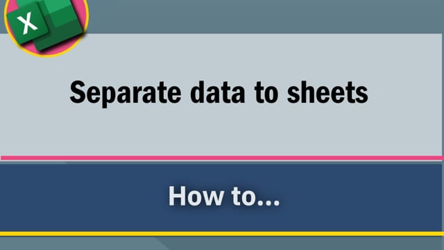 Separating Data by Category into Different Sheets in Excel | Computer ...