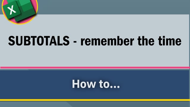 Using Subtotals in Excel | Computer Tutoring
