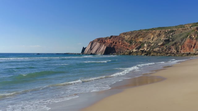 4K Virtual Rowing - Limestone Cliffs - Sagres Portugal – World Nature Video