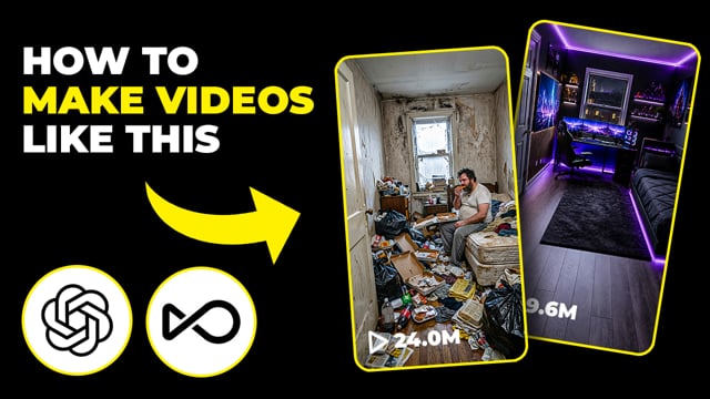 How to make messy room renovation videos with AI